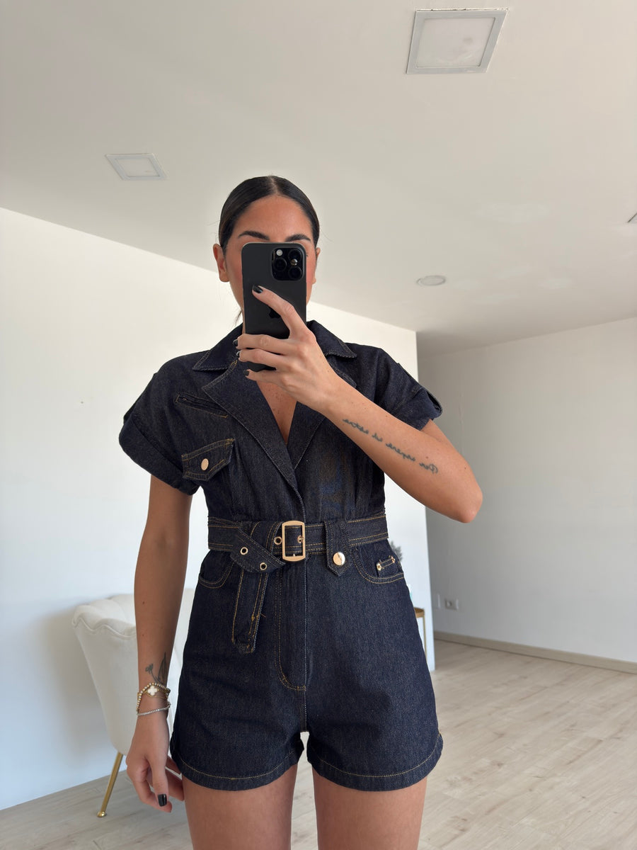 19225-MINI JUMPSUIT IN DENIM VOGUE – Marlena s.r.l.